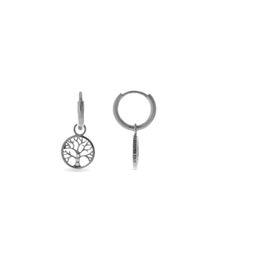 Luxenter Sterling Silber 925 Ohrringe mit rhodiniertem Brillant Zirkonia - Baum des Lebens