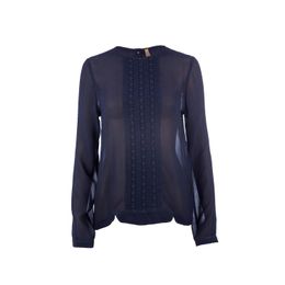 Durchsichtiges Top im Ethno-Stil Navy