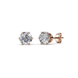 Solitaire S Ohrringe - Ros&eacute;gold und Kristall