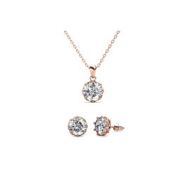 Lily Set - Rose Gold und Kristall