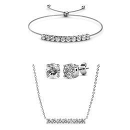 Mary Crystal Mia Sets - Silber und Kristall