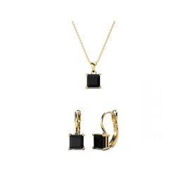 Quadratisches Set und Box - Gold und Schwarz