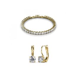 Rundes Venus-Set - Gold und Kristall