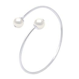 DIADEMA - Armband - Du & Ich - Silber - Echte S&uuml;&szlig;wasserperlen - Wei&szlig;