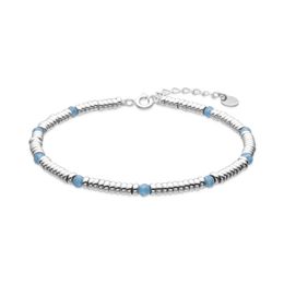 Luxenter Armband aus 925er Sterlingsilber mit Aquamarin-Zirkonia, rhodiniert &ndash; Deli