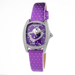 Chronotech Hello Kitty Lila P&uuml;nktchen Uhr