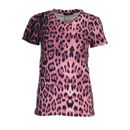 Cavalli Class Pink Baumwoll Damen T-Shirt