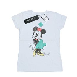 Disney - "Minnie Mouse Shamrock Hat" T-Shirt f&uuml;r Damen (Wei&szlig;)