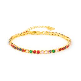 Luxenter Armband aus mehrfarbigem Zirkonia mit 18 Karat Gelbgold-Finish &ndash; Asio