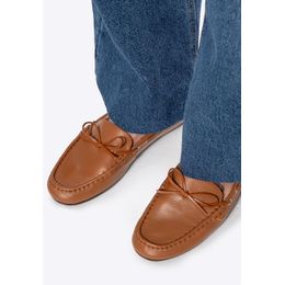 Wittchen Damen-Ledermokassins mit Riemen, Braun, Naturleder