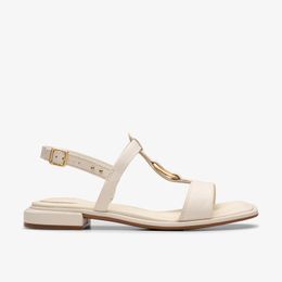 Clarks Ariany Sling-Creme Leder Sandalen