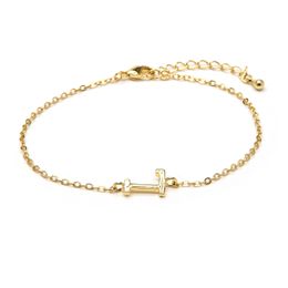 Luxenter Armband mit 18-kar&auml;tiger Gelbgold-Oberfl&auml;che &ndash; Alphabet