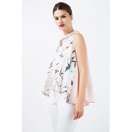 &Auml;rmelloses Print-Satin-Top