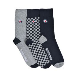 Lambretta - Socken f&uuml;r Herren (3er-Pack) (Grau/Marine)