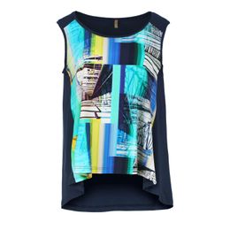 &Auml;rmelloses Top aus Stretch-Jersey mit Druckdetail
