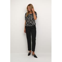 Kaffe &Auml;rmellose Bluse Loose fit Black / Antique Zebra Print animal