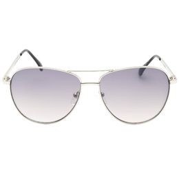Guess Sonnenbrille mit Farbverlaufs-Rauchglas und silbernen Gl&auml;sern