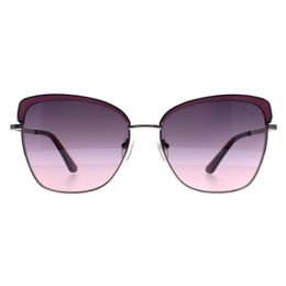 Guess Square Womens Violett Bordeaux Spiegel GU7738