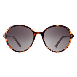 INVU Round Womens Demi Tortoise Braun Gold Grau Polarisiert B2135