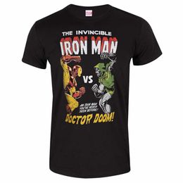MARVEL - "Iron Man Vs Doom" T-Shirt f&uuml;r Herren/Damen Unisex (Schwarz)