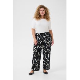 Kaffe Casual Hose Loose fit Black/Midnight Marine Graphic black blue