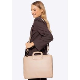 Wittchen Damen-Laptoptasche 15" aus Kunstleder, Beige, &Ouml;ko-Leder