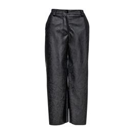 Dunkelgraue Culottes aus Kunstleder