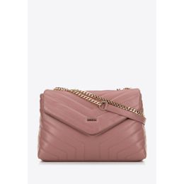 Wittchen Damen-Umh&auml;ngetasche mit Kette aus Kunstleder, rosa