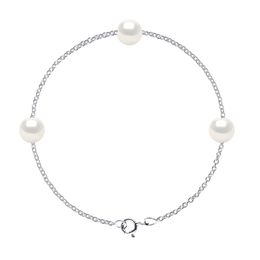 DIADEMA - Armband - Silber und echte S&uuml;&szlig;wasserperlen - Wei&szlig;