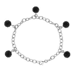 DIADEMA - Armband Toi & Moi - S&uuml;&szlig;wasserperle & wei&szlig;e Kristallkugel - Love Jewelry Collection