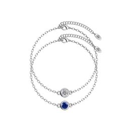 Geburtsstein-Armb&auml;nder &ndash; Silber, Kristall und Blau