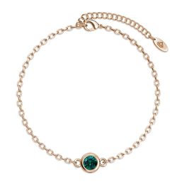 Geburtsstein-Armb&auml;nder - Ros&eacute;gold und Dunkelgr&uuml;n