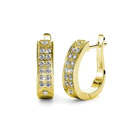 Creolen &bdquo;Meg&ldquo; &ndash; Gold und Kristall