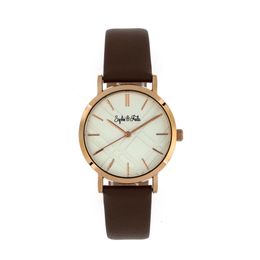 Montre &agrave; bracelet en cuir Sophie et Freda Budapest