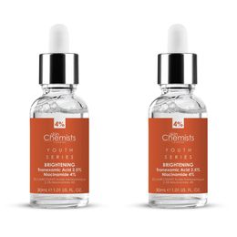 SkinChemists Youth Series Tranexams&auml;ure 2,5%, Niacinamid 4% Aufhellendes Serum 30ml x 2 Duo-Pack
