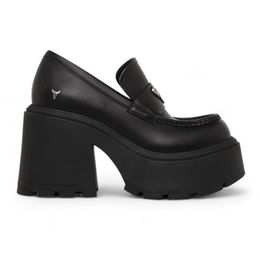 Windsor Smith Schwarze Leder Plateauschuhe - Spolied