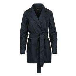 Schwarze Kunstlederjacke mit G&uuml;rtel