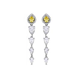 Luxenter Ohrringe aus 925er Sterlingsilber und Padparadscha mit Rhodiumbeschichtung &ndash; Marag