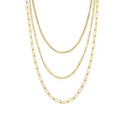 Luxenter Halskette mit 18-kar&auml;tigem Gelbgold-Finish &ndash; Korvia
