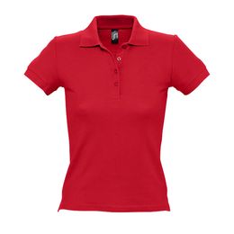 SOLS - PEOPLE Kurz&auml;rmeliges Polo-Shirt - Damen (Rot)