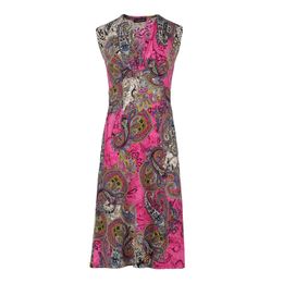 Print Fuchsia Jersey Empire Line Kleid