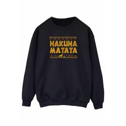 Disney - "The Lion King Hakuna Matata" Sweatshirt f&uuml;r Damen (Schwarz)