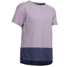 Under Armour Kurz&auml;rmel Crew Neck Purple Damen geladenes T-Shirt 1355585 554