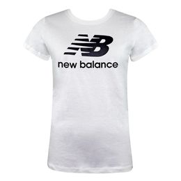 New Balance Neues Gleichgewicht Kurzarm wei&szlig;er Crew Neck Womens Essentials T-Shirt WT91546 WK