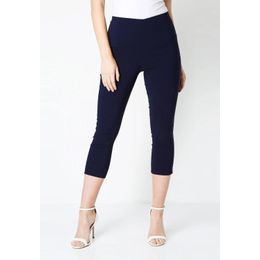 M&CO Damen Crop Stretch-Hose in Marineblau