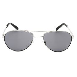 Calvin Klein Sonnenbrille mit schwarzen Gl&auml;sern und silbernen Gl&auml;sern