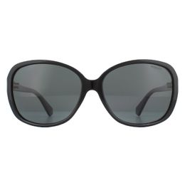 Polaroid Butterfly Womens Schwarz Grau Polarisierte Sonnenbrille