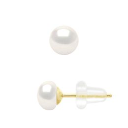 Ohrringe aus echten S&uuml;&szlig;wasser-Zuchtperlen, Knopfgr&ouml;&szlig;e 5&ndash;6 mm