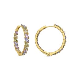 Luxenter Ohrringe aus 18 Karat Gelbgold mit mehrfarbigen Zirkonia &ndash; Anroth