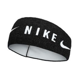 Nike Gestricktes Dri-FIT Leichtgewichts-Stirnband (Schwarz/Wei&szlig;)
